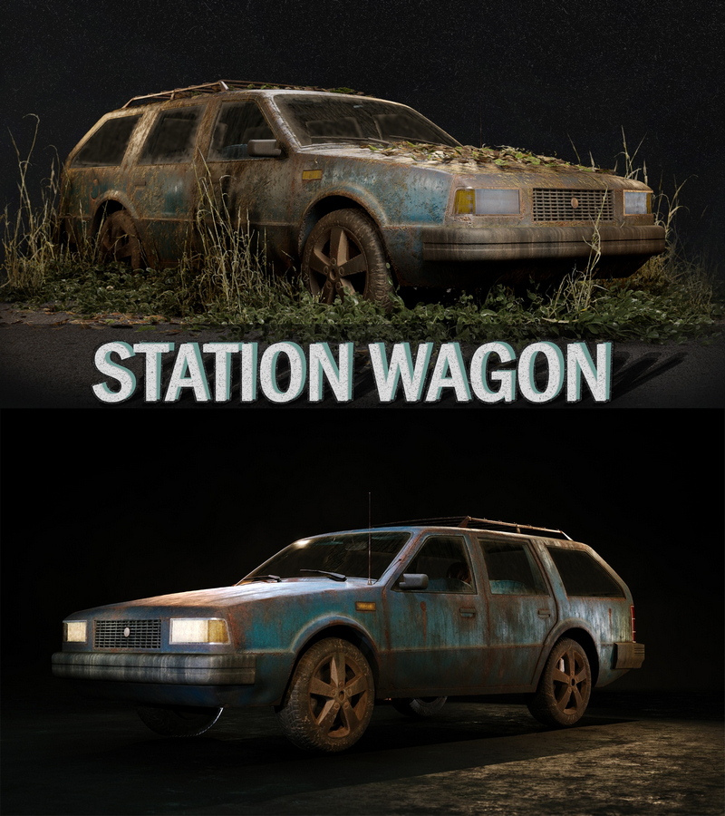 Desire FX 3d models | Procedural Vehicles – Station Wagon – Unreal Engine