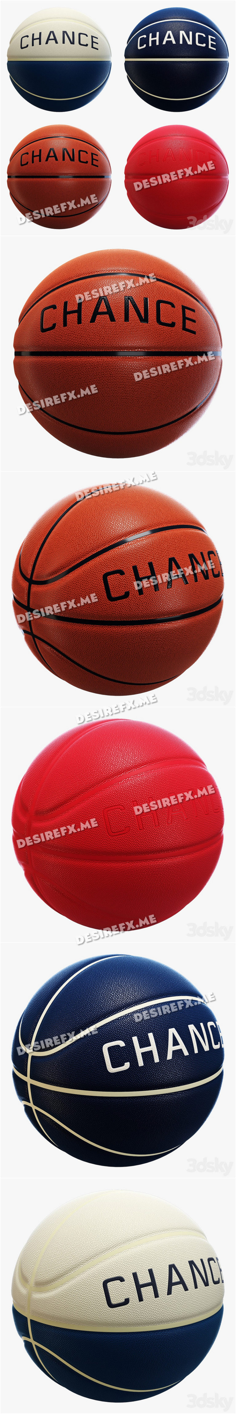 Desire FX 3d models | Set of chanse basketballs – 3D Model