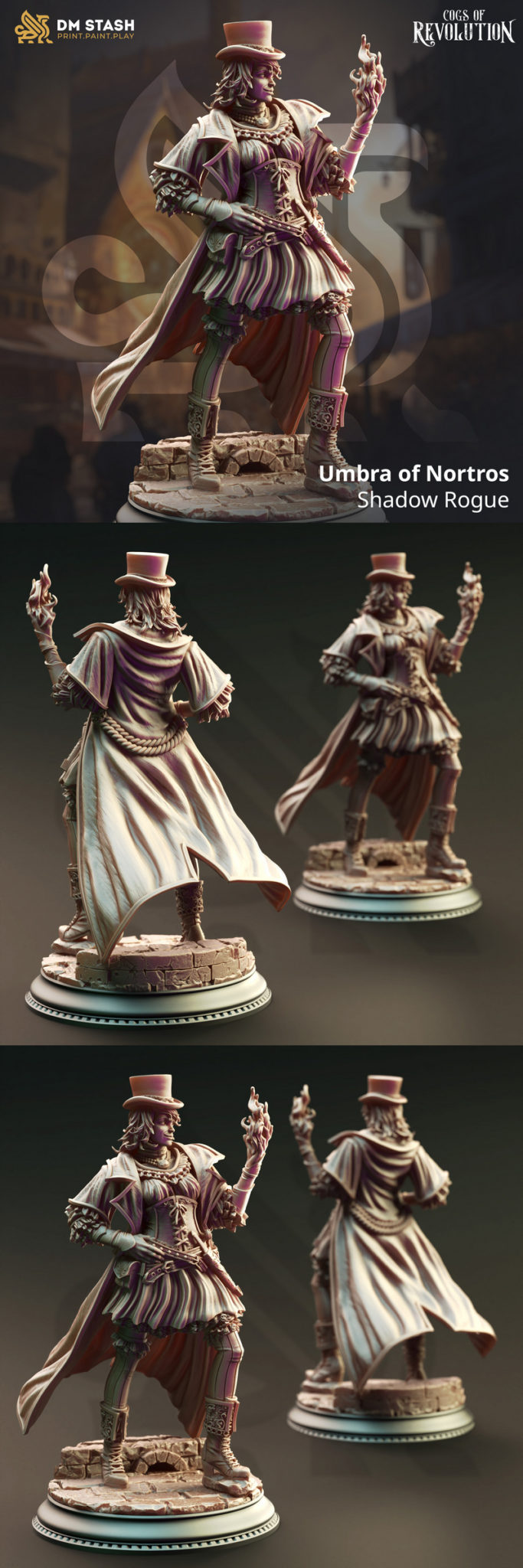 Desire FX 3d models | Umbra of Nortros – Shadow Rogue – 3D Print Model