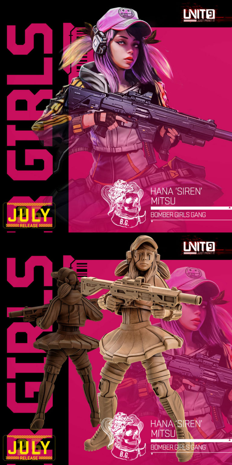 Desire FX 3d models | Unit9 – Bomber Girls Gang – Hana Siren Mitsu – 3D ...