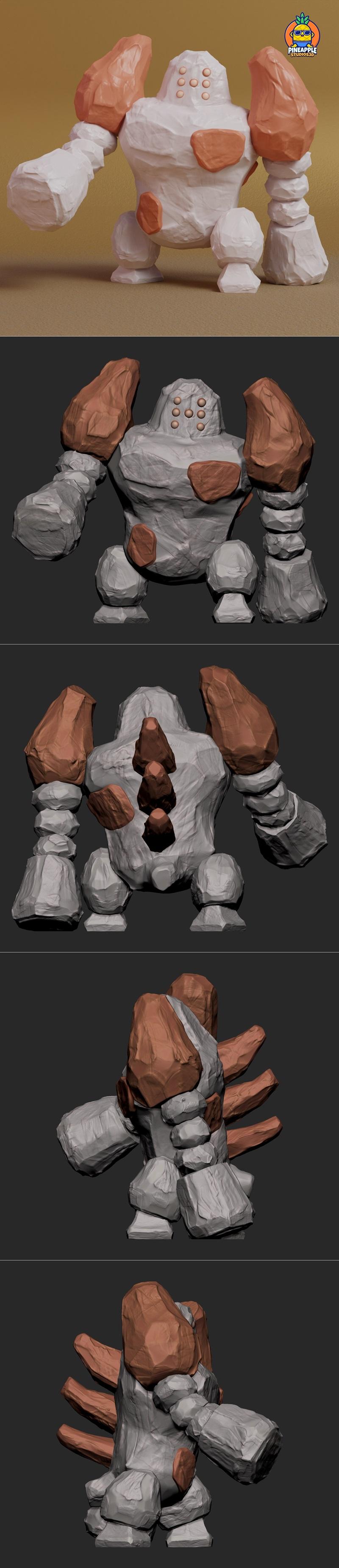 Desire FX 3d models | Pokemon – Regirock – 3D Print Model STL