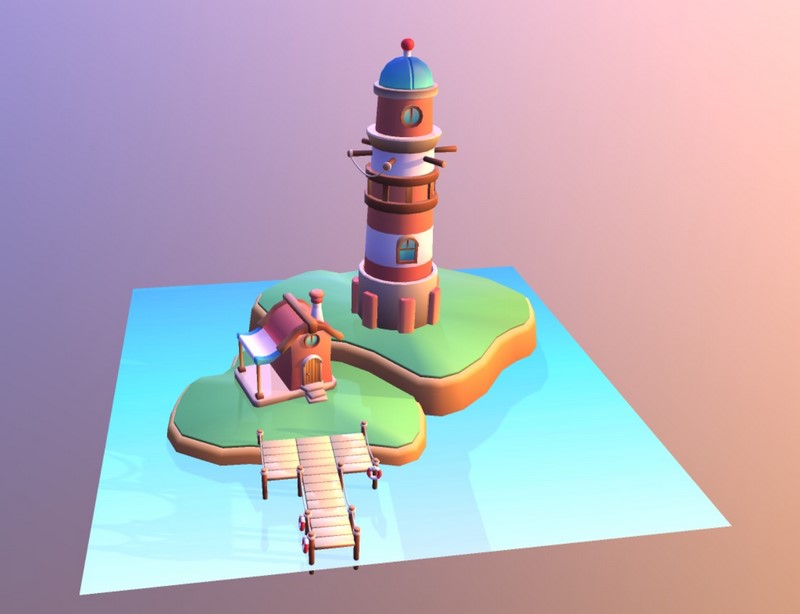 Desire FX 3d models | Casual Lighthouse with appearances animation Low ...