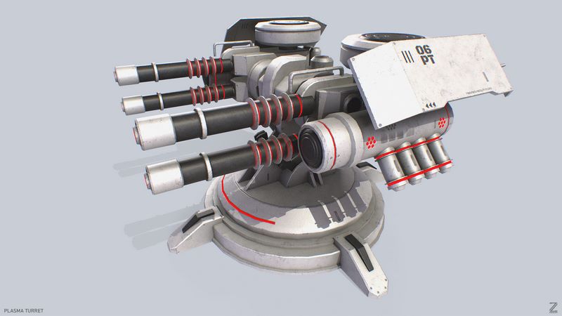 Desire FX 3d models | Plasma turret Low-poly 3D model
