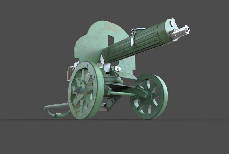 Desire FX 3d models | Soviet Maxim machine gun model 3D model