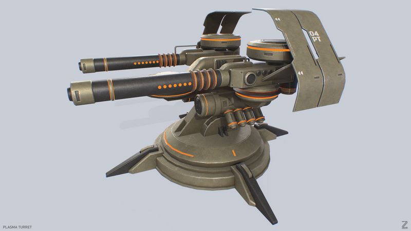 Desire FX 3d models | Plasma turret Low-poly 3D model