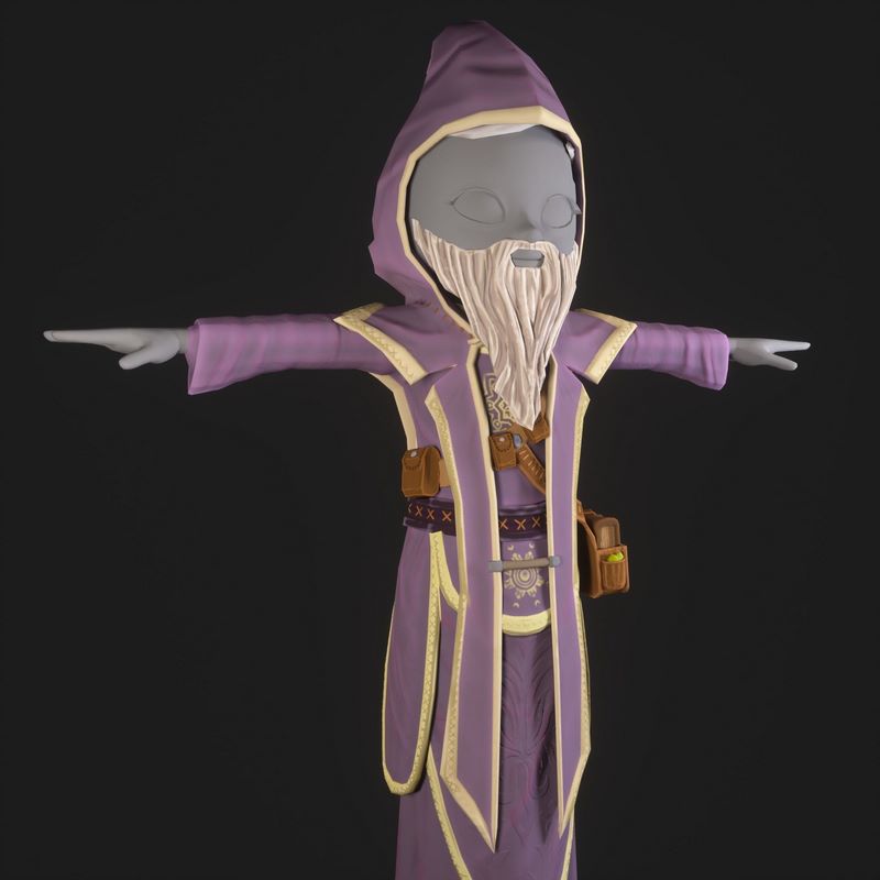 Desire FX 3d models | Stylized Wizard 3D Low-poly 3D model