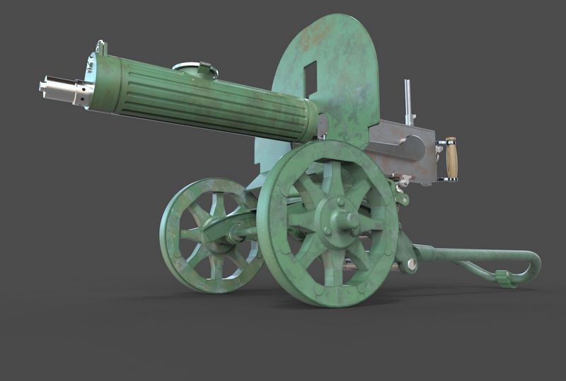 Desire FX 3d models | Soviet Maxim machine gun model 3D model