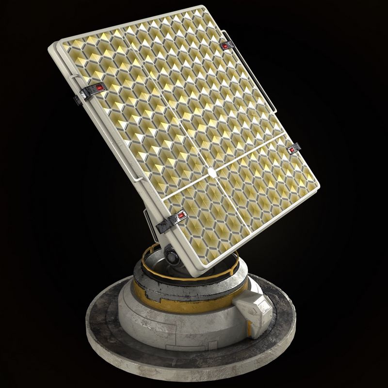 Desire FX 3d models | Solar panel Sci-fi Low-Poly Low-poly 3D model