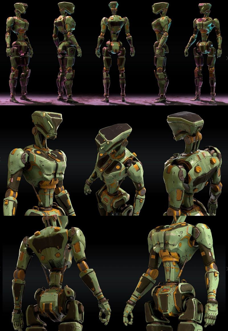 Desire FX 3d models | Humanoid Robot GSR050 Low-poly 3D model