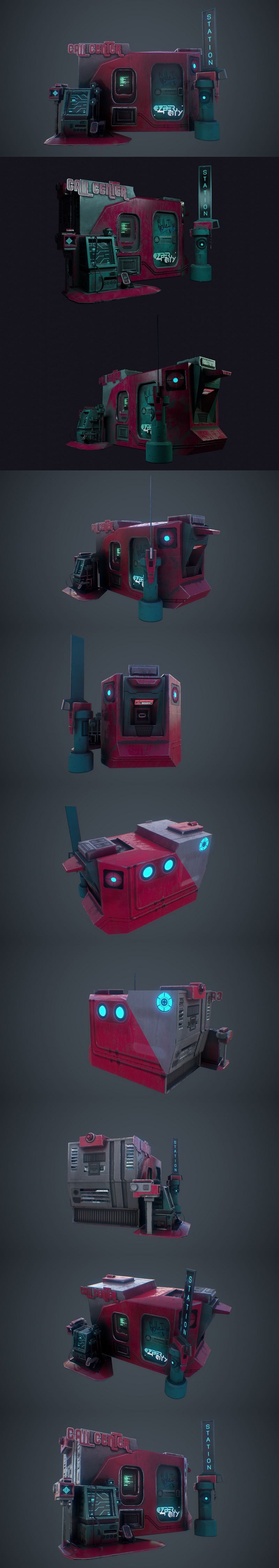 Desire FX 3d models | Sci-fi Call Center Low-poly 3D model
