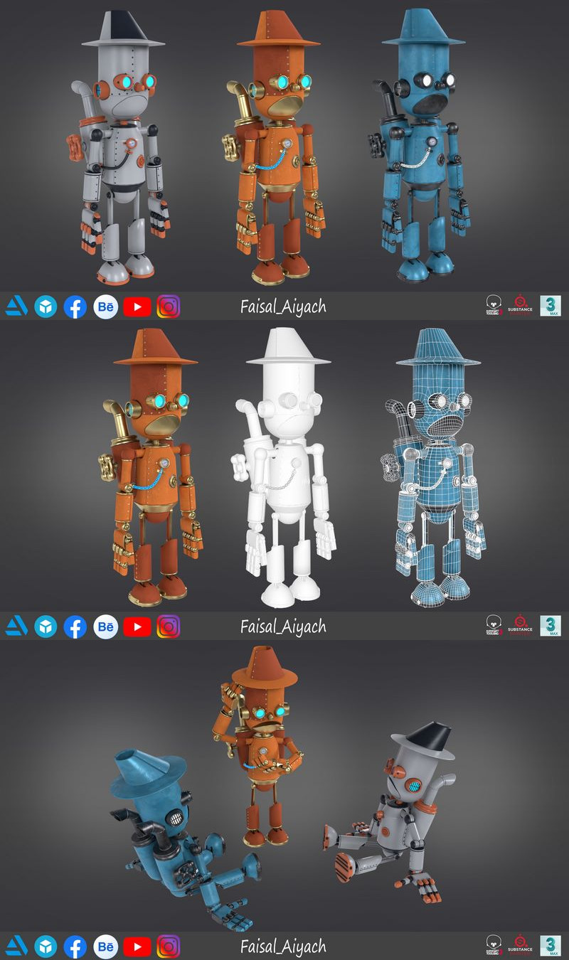 Desire FX 3d models | Robot Vivo 2V Low-poly 3D model