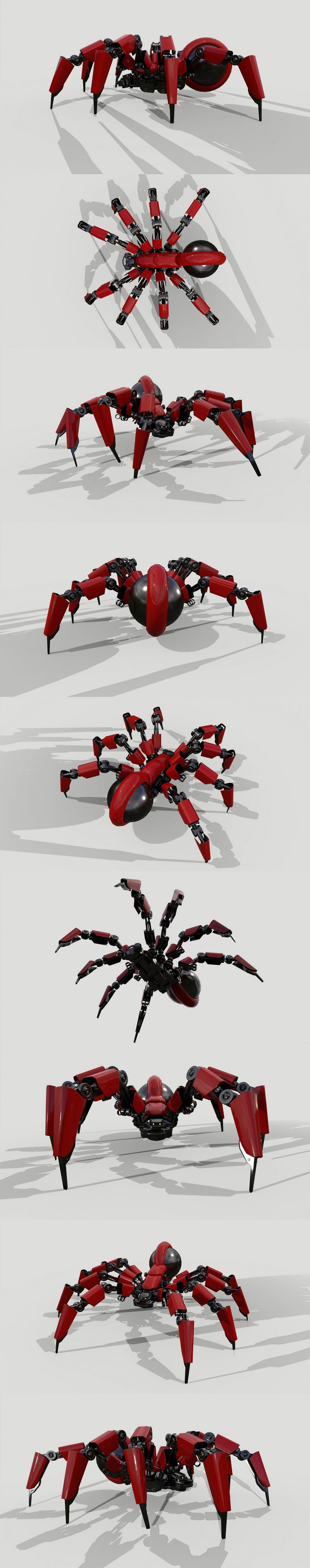 Desire Fx 3d Models Robot Spider Low Poly 3d Model
