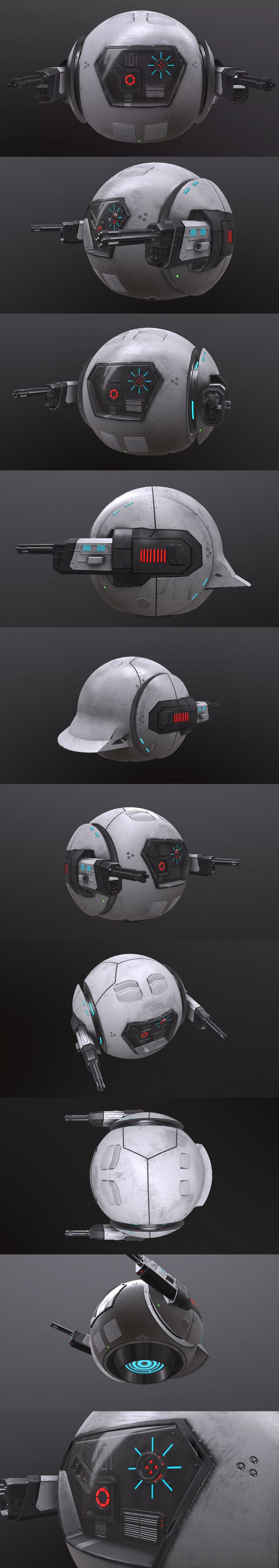 Desire FX 3d models | Scifi drone Low-poly 3D model