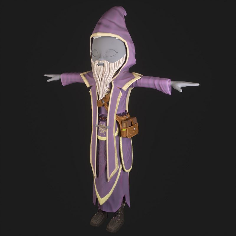 Desire FX 3d models | Stylized Wizard 3D Low-poly 3D model