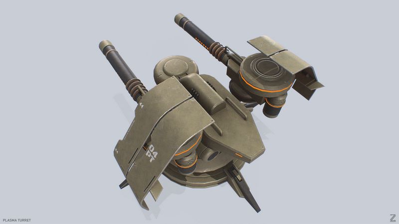 Desire FX 3d models | Plasma turret Low-poly 3D model