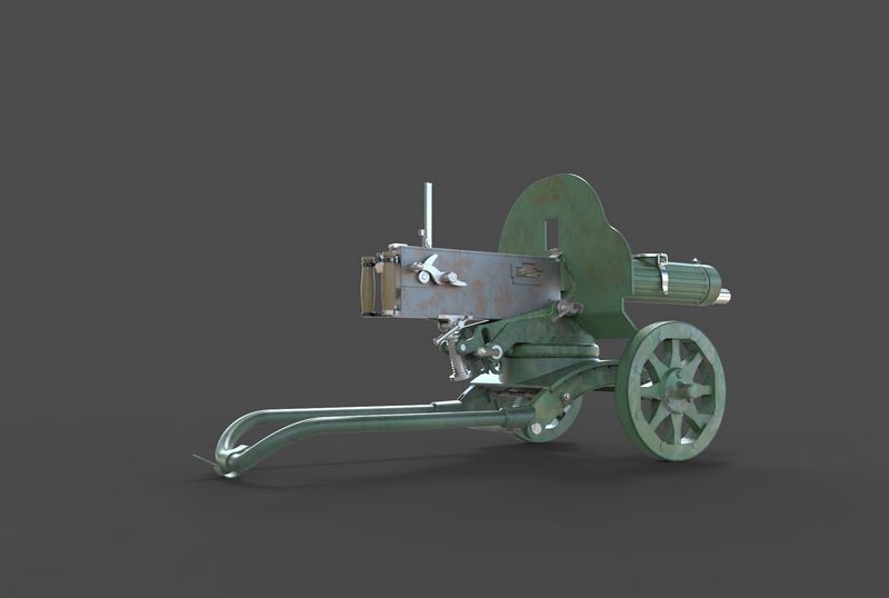 Desire FX 3d models | Soviet Maxim machine gun model 3D model