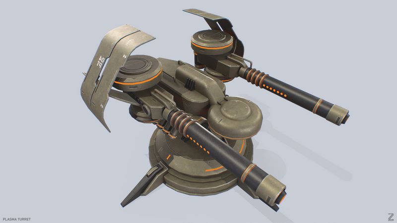 Desire FX 3d models | Plasma turret Low-poly 3D model
