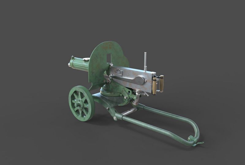Desire FX 3d models | Soviet Maxim machine gun model 3D model