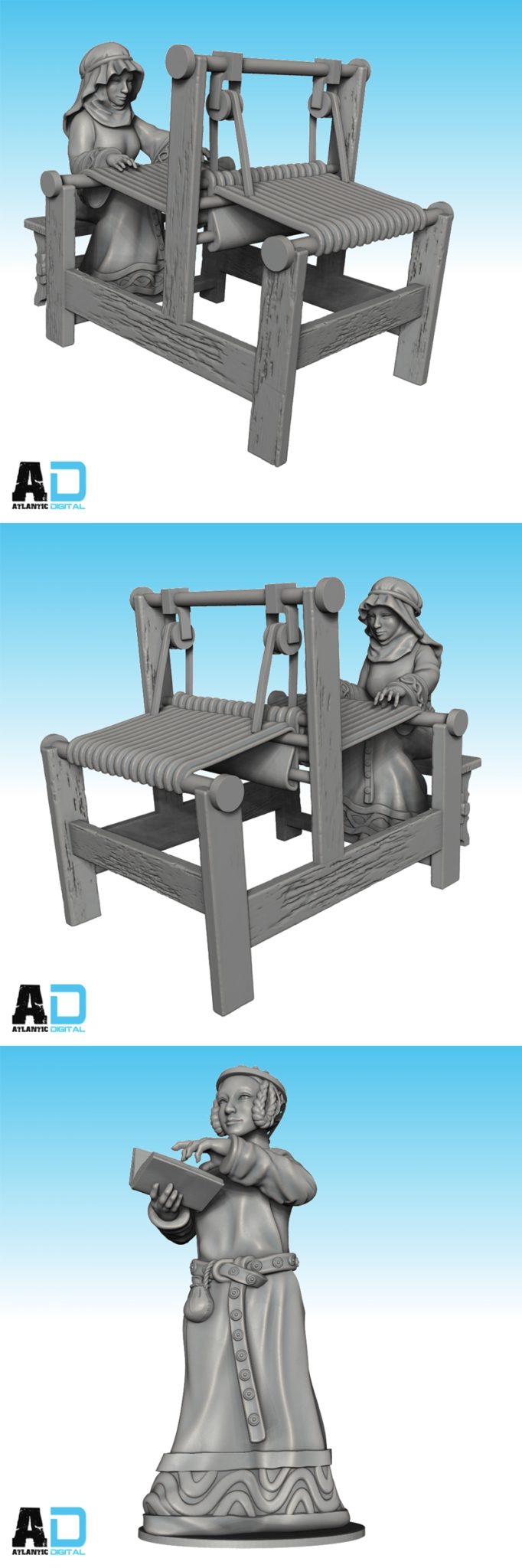 Desire FX 3d models | Wargames Atlantic – Medieval Noble Ladies 1 – 3D ...