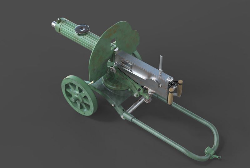 Desire FX 3d models | Soviet Maxim machine gun model 3D model
