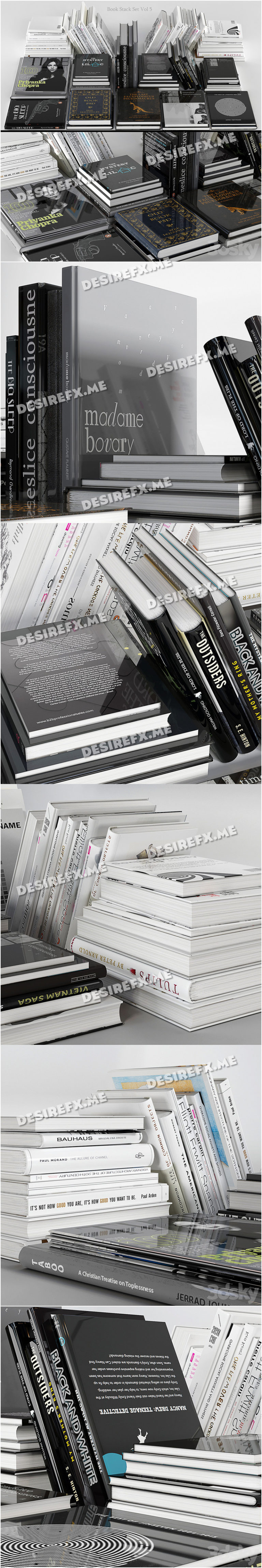 Desire FX 3d models | Book Stack Set Vol 5 – 3D Model