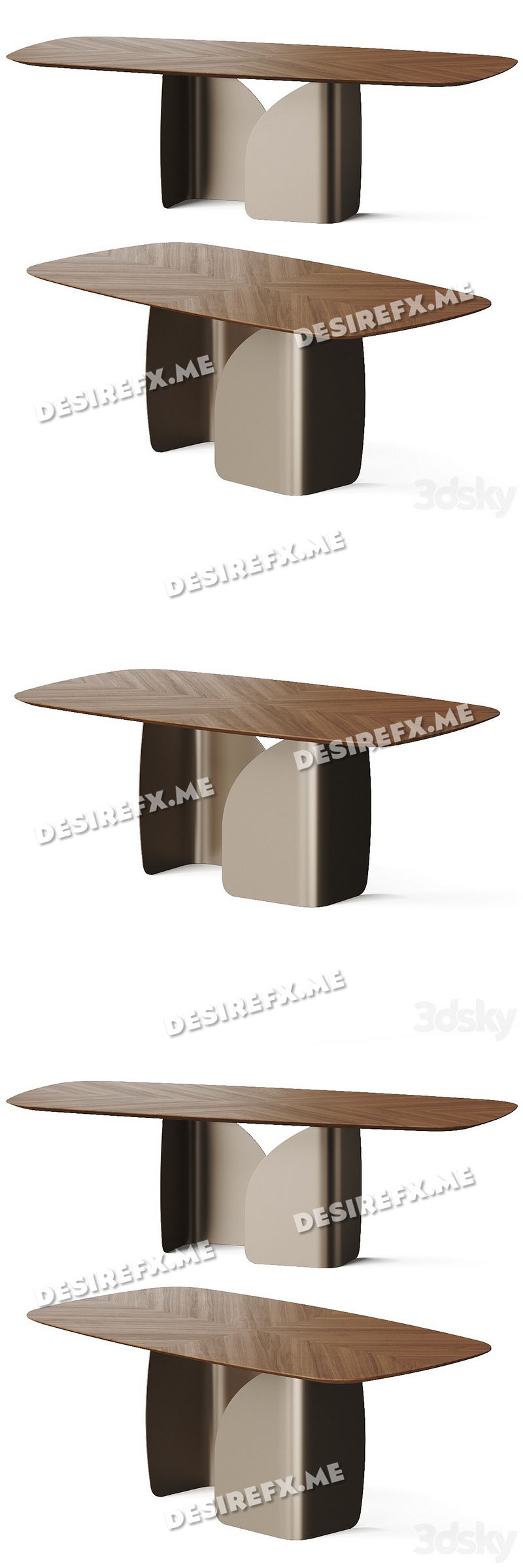 Desire FX 3d models | Calligaris Twins Dining Table – 3D Model
