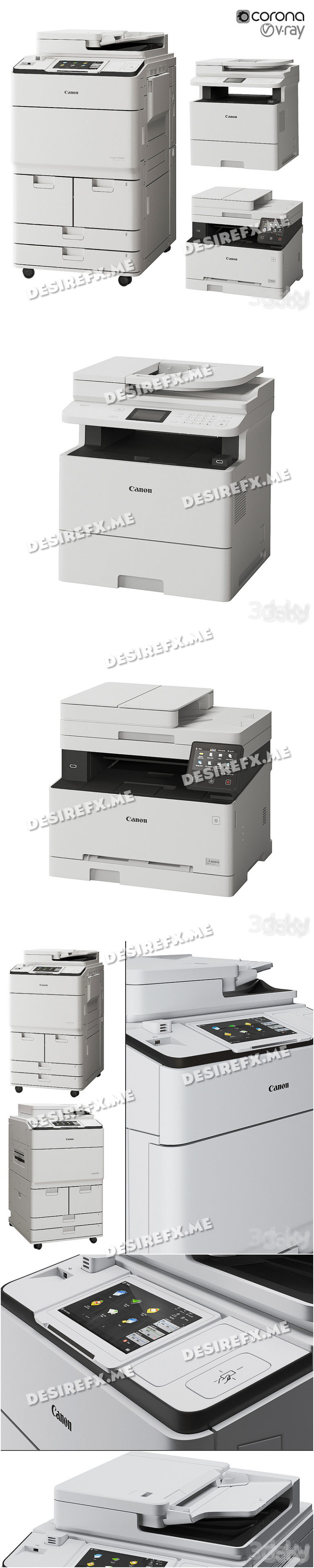 Desire FX 3d models | Canon Printer Set 2. – 3D Model