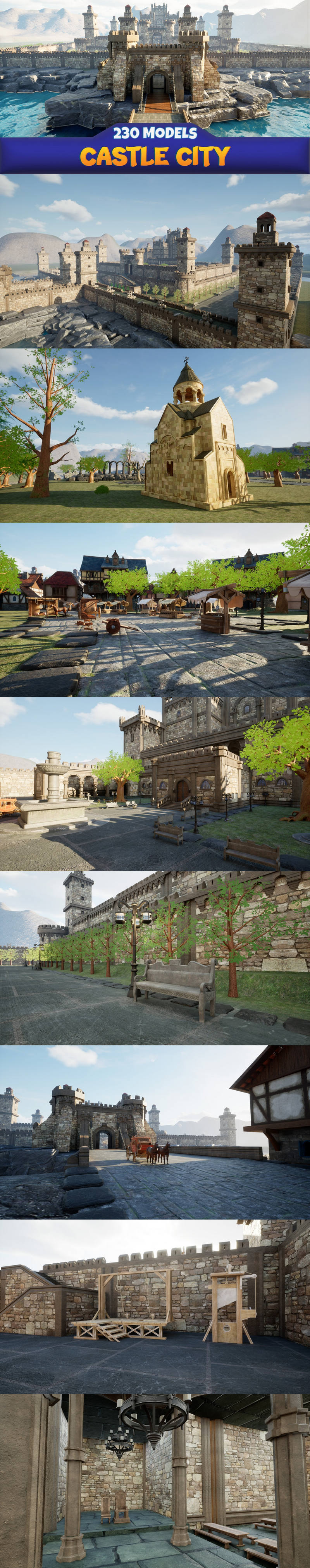 Desire FX 3d models | Medieval Castle City – Unreal Engine