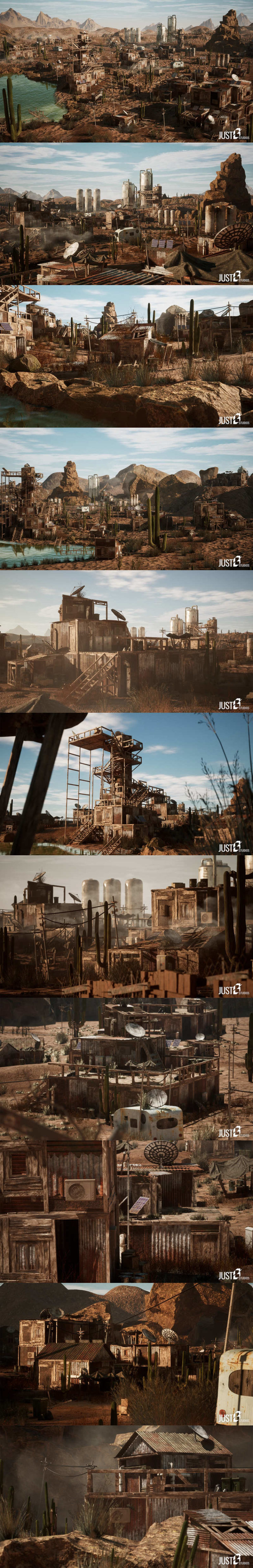 Desire FX 3d models | Modular Post Apocalyptic Desert Environment