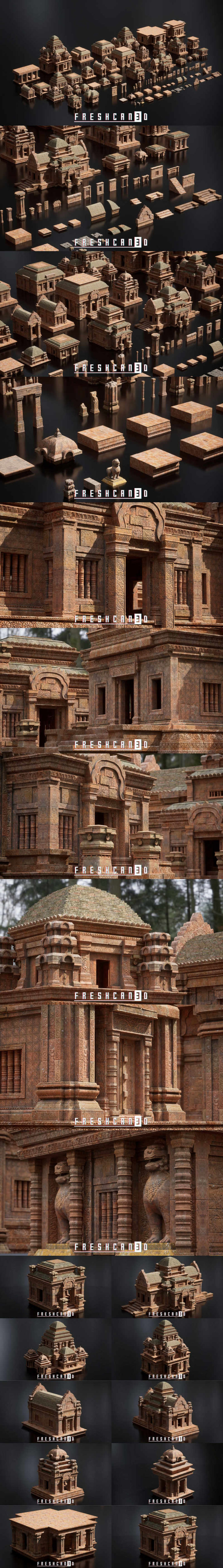 Desire FX 3d models | Modular Temple Building Pack