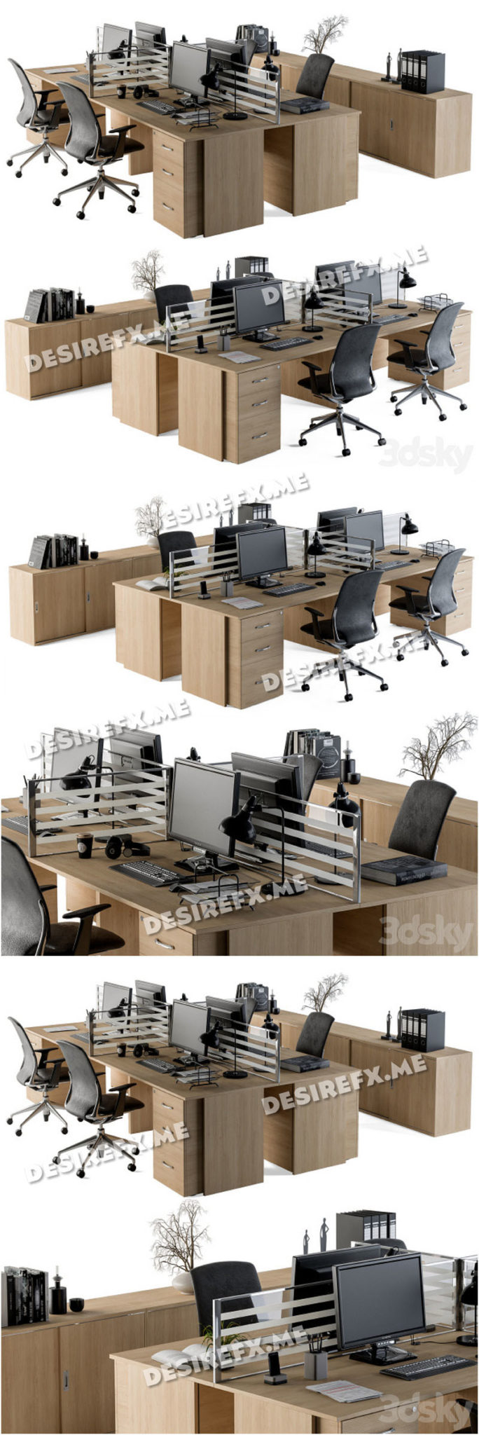 Desire FX 3d models | Office Furniture – employee Set 08 – 3D Model