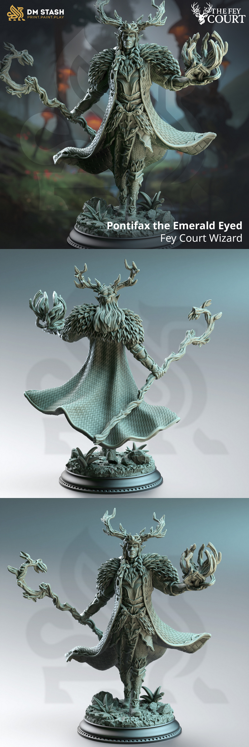 Desire FX 3d models | Pontifax the Emerald Eyed – Fey Court Wizard – 3D ...
