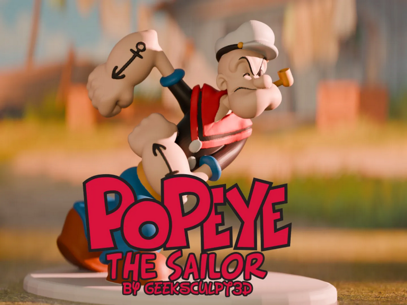 Desire FX 3d models | Popeye the Sailor – Cartoon Fan Art Model – 3D ...
