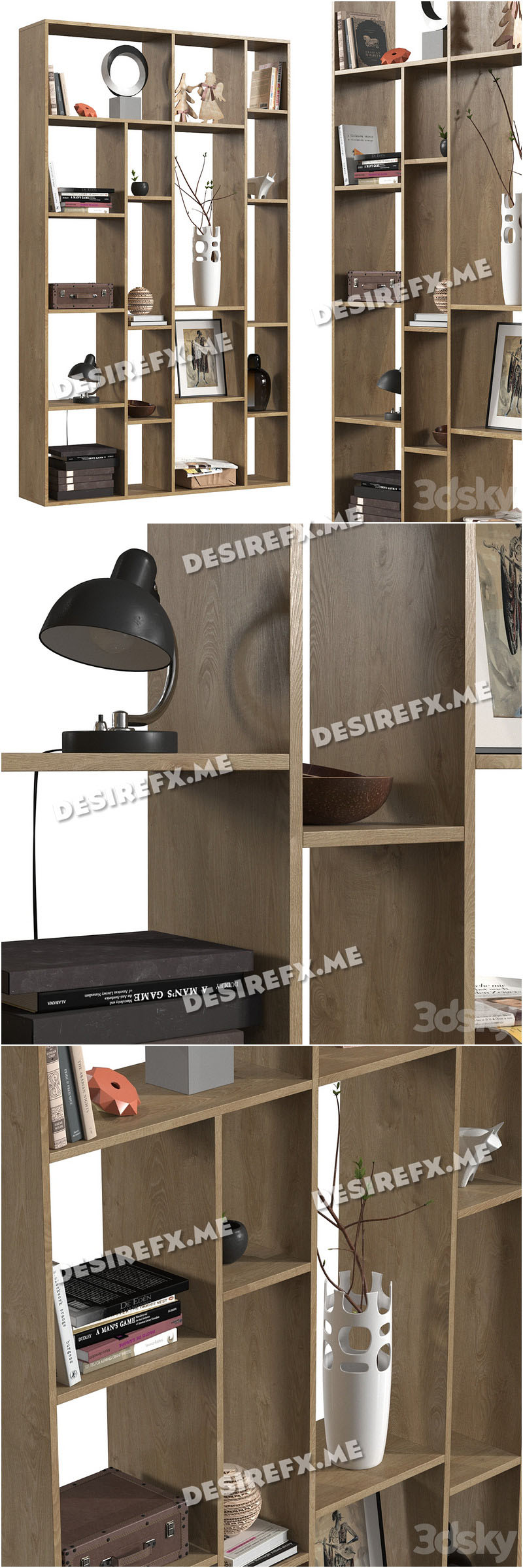Desire FX 3d models | Rack with decor – 3D Model