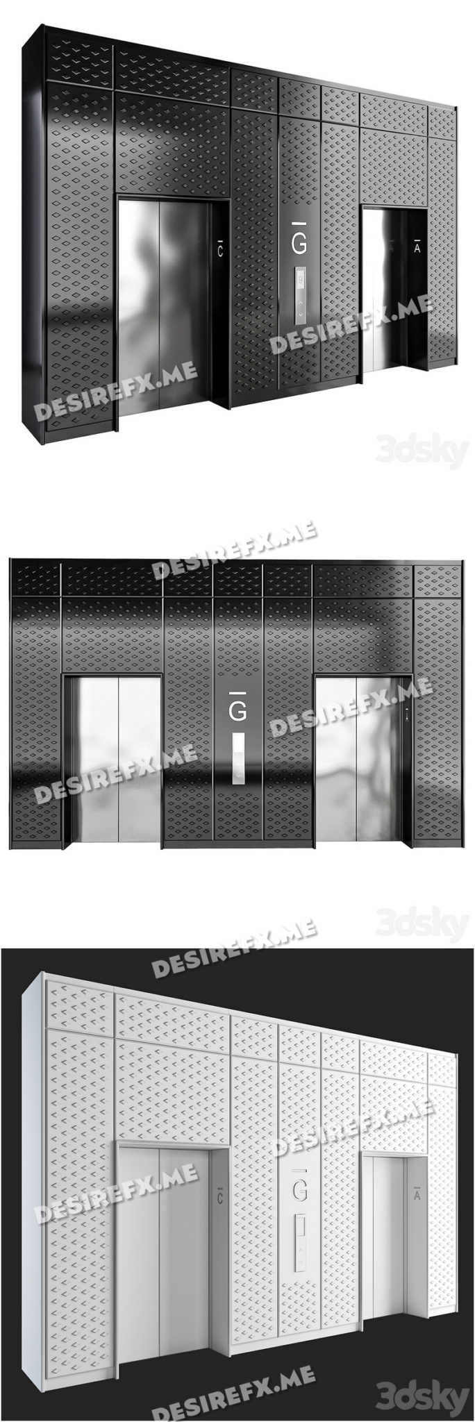 Desire FX 3d models | Wall panel Elevator 3 – 3D Model