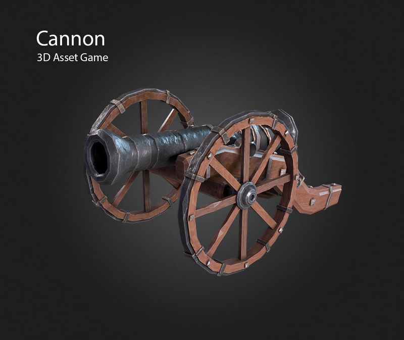 Desire FX 3d models | Cannon Low-poly 3D model