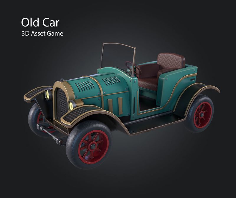 Desire FX 3d models | Old Car Low-poly 3D model