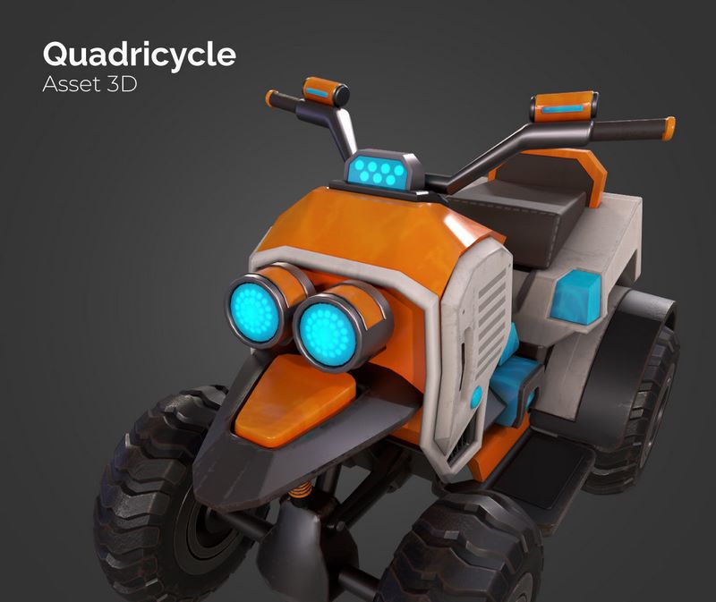 Desire FX 3d models | Quadricycle Low-poly 3D model