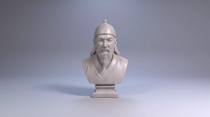 Desire FX 3d models | Genghis Khan Bust Mongol Empire Printable STL ...