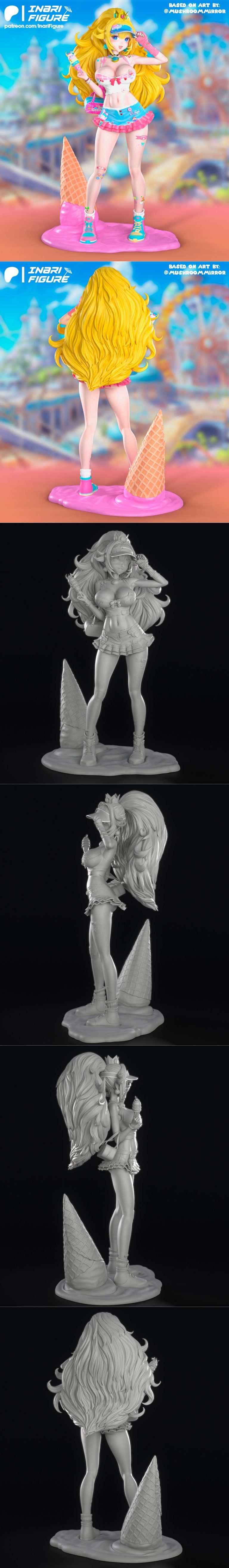 Desire FX 3d models | Inari Figure – Princess Peach (Pink Ice Cream ...