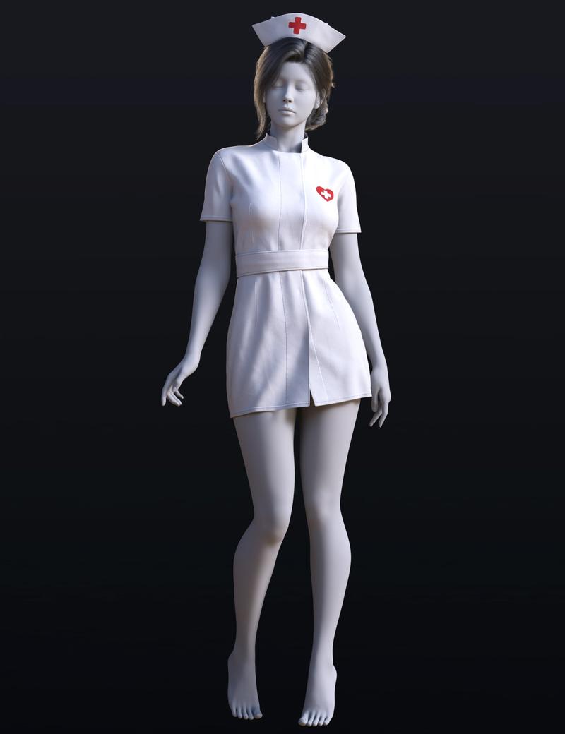 Desire FX 3d models | dForce BS Nurse Uniform Outfit for Genesis 9