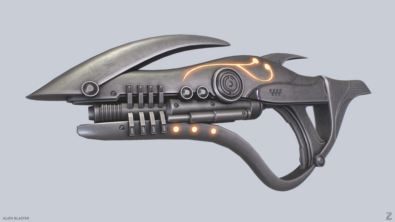 Desire FX 3d models | Alien blaster Low-poly 3D model