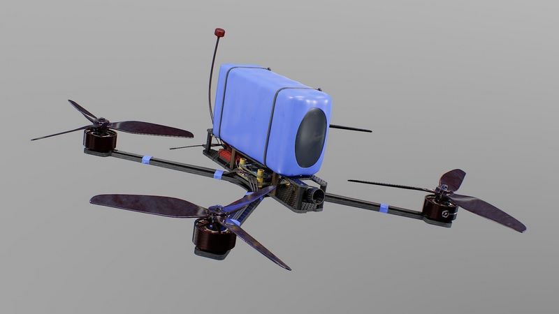 Desire FX 3d models | FPV Drone 7 Inches Low-poly 3D model