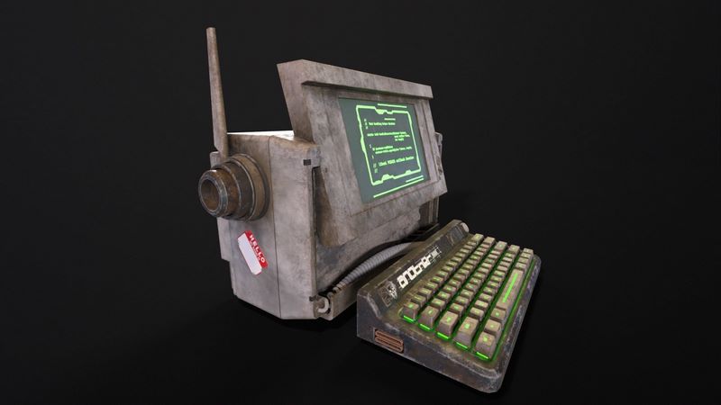 Desire FX 3d models | Retro Cyberpunk PC Low-poly 3D model
