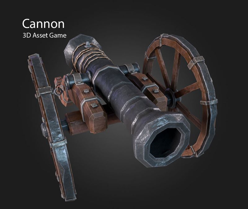 Desire FX 3d models | Cannon Low-poly 3D model