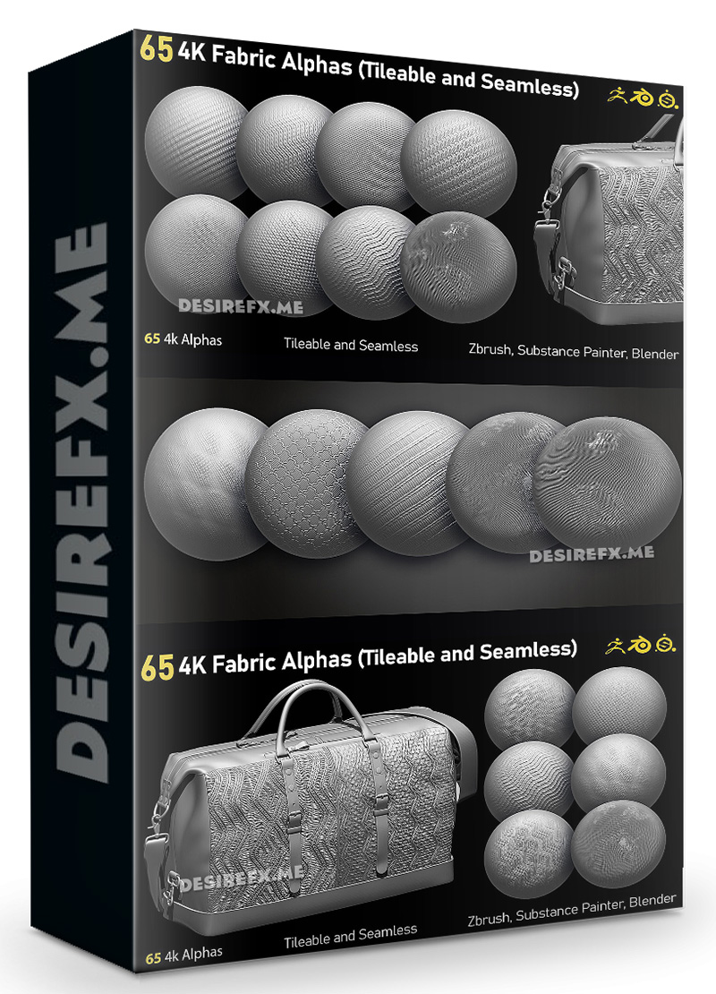 Desire FX 3d models | 65 4K Fabric Alphas (Tileable)