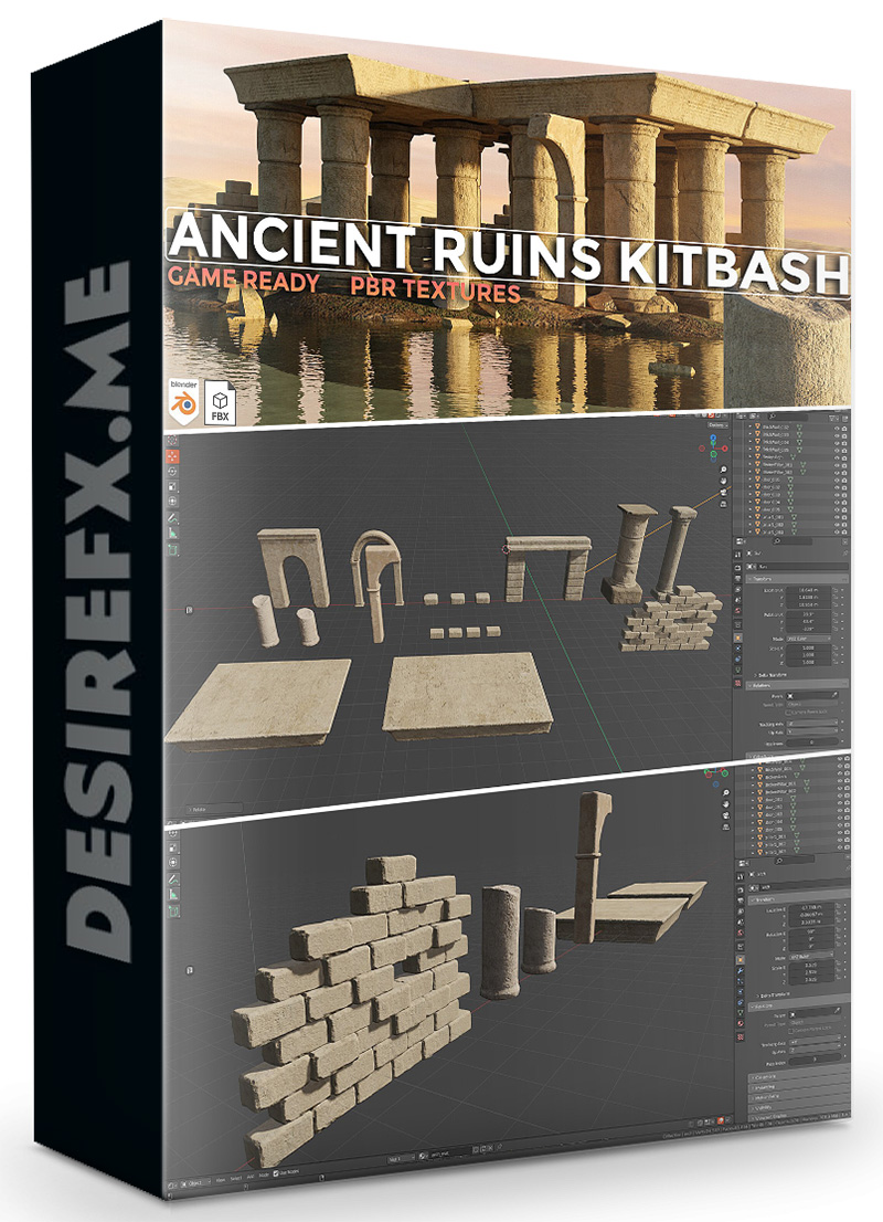 Desire FX 3d models | Ancient Ruins Kitbash