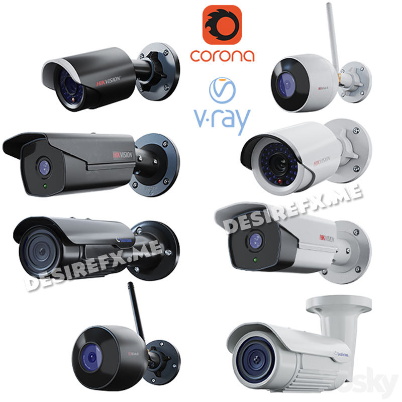 Desire FX 3d models | CCTV Cameras hikvision geovision CCTV Pack 01 ...