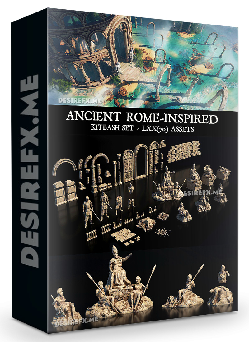 Desire FX 3d models | Echoes of Empire – Ancient Rome-Inspired Kitbash Set