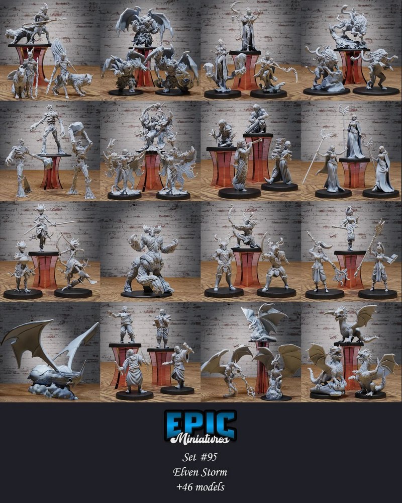 Desire FX 3d models | Epic Miniatures – Elven Storm – 3D Print Model